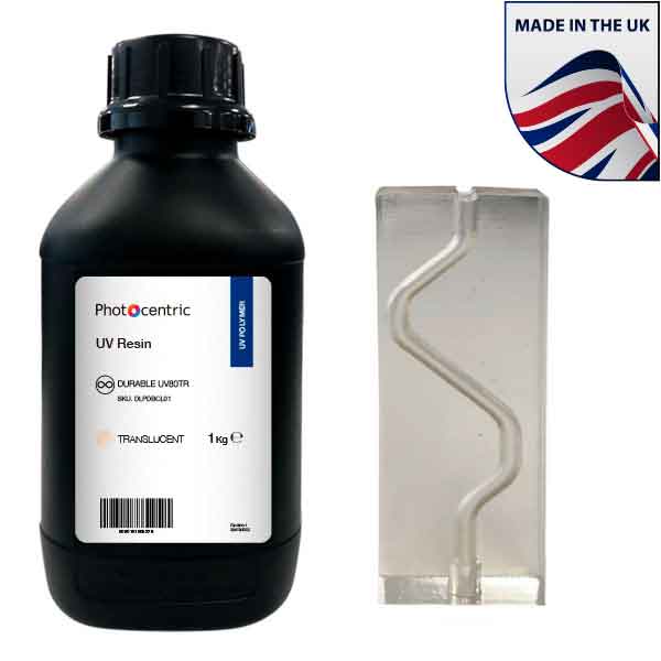 Photocentric Durable UV80 Translucent High Impact Resin 1kg | 3DGBIRE Ltd