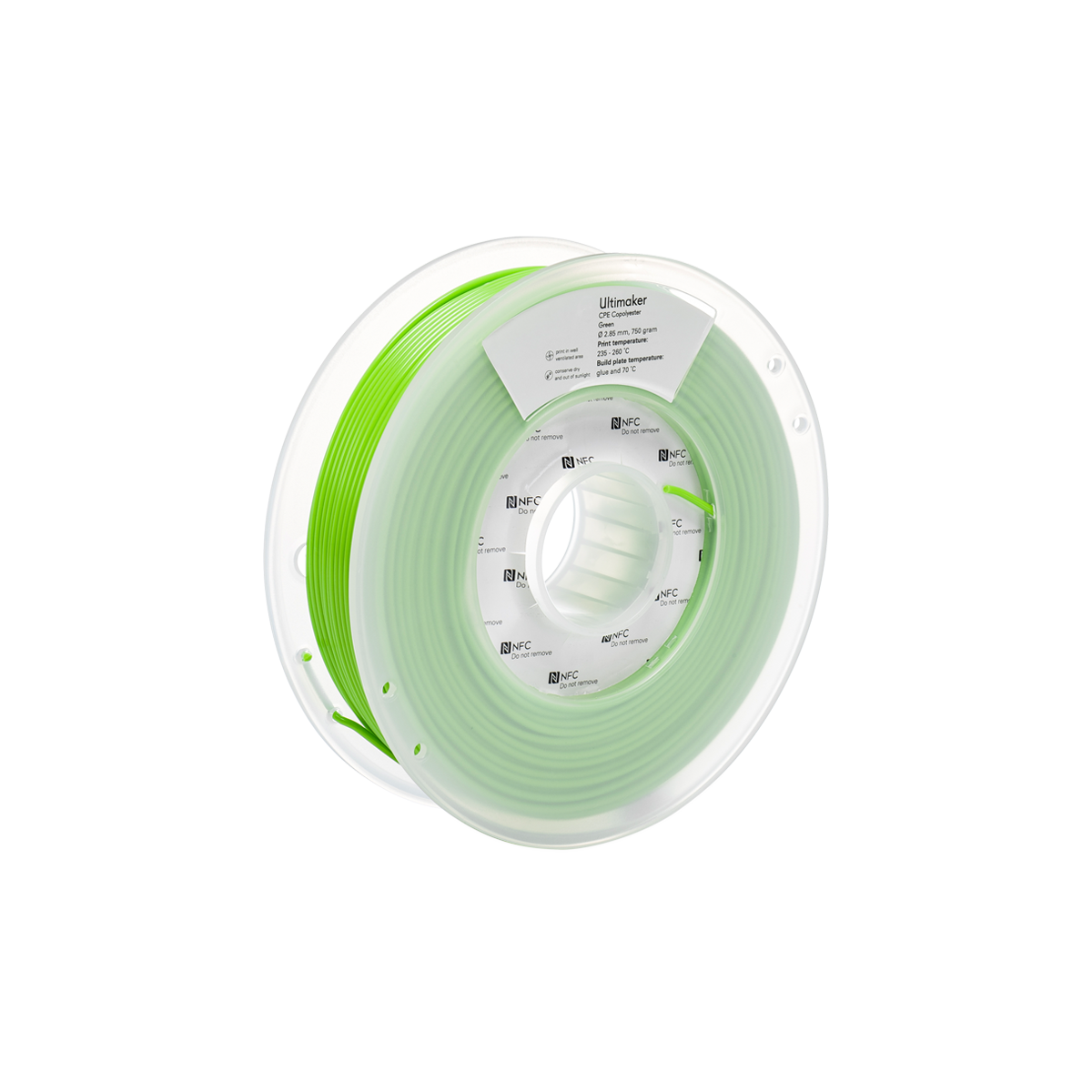 Ultimaker CPE Green Filament | 2.85mm | 750g | 3DGBIRE Ltd